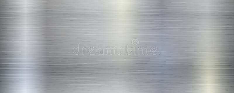 Brushed Metal Background. Texture with Reflective Stainless Steel Stock ...