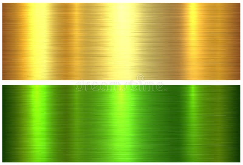 Brushed Metal Backgrounds, Gold Green Metallic Texture Stock ...
