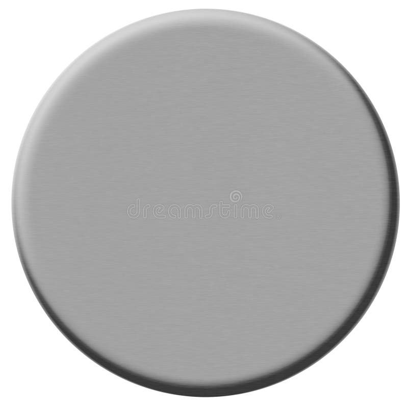 Brushed Metal Button stock illustration. Illustration of backdrop - 5384801
