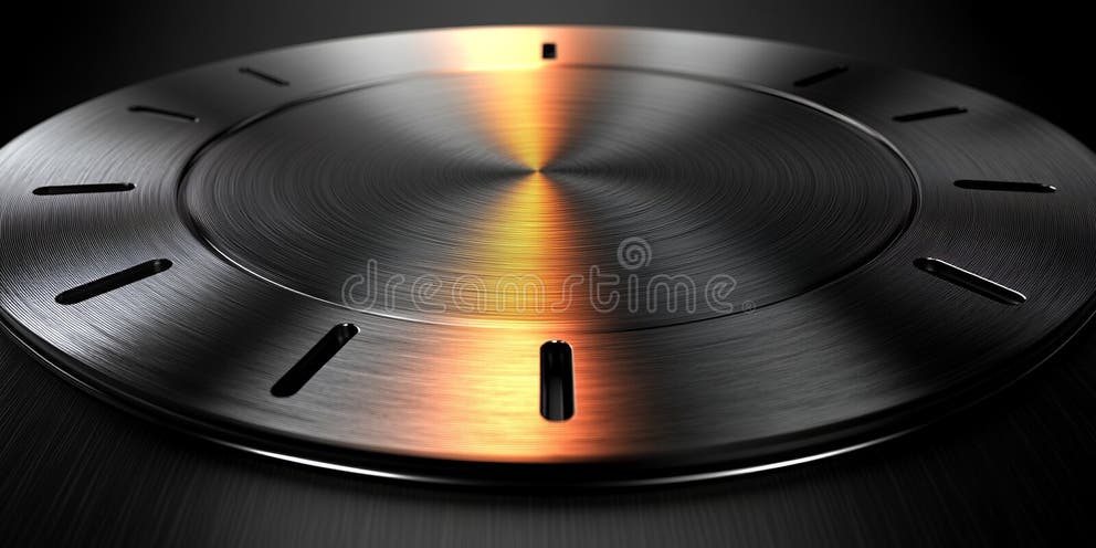 Brushed Metal Circular Disc Design Element Abstract Background Texture ...