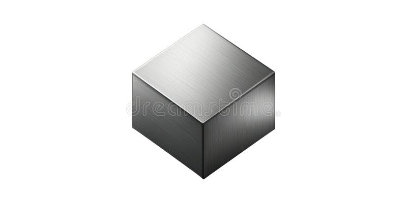 Brushed Metal Cube. Industrial Design and Material Texture Concept ...