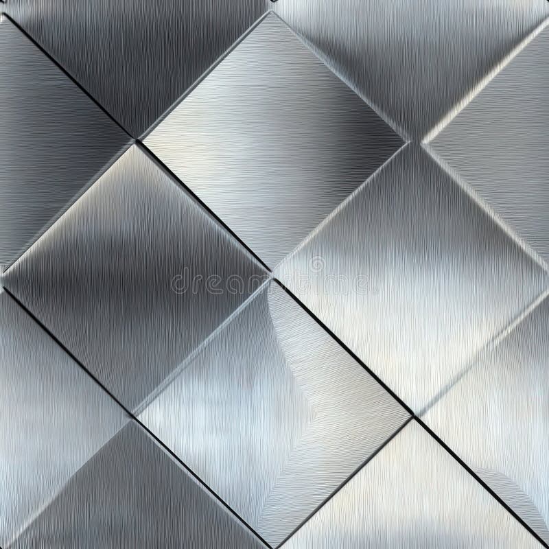Brushed Metal Diamond Pattern with Soft Reflections Stock Image - Image ...