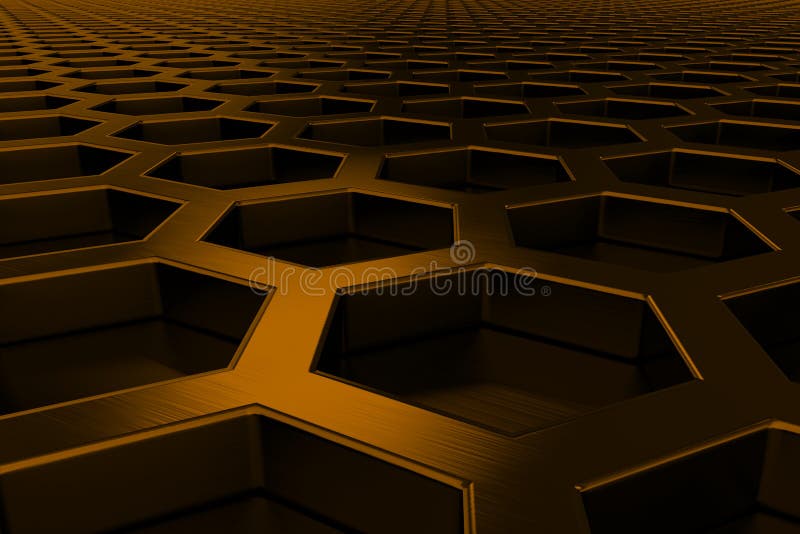 Brushed Metal Hexagon Grille Stock Illustration - Illustration of metal ...