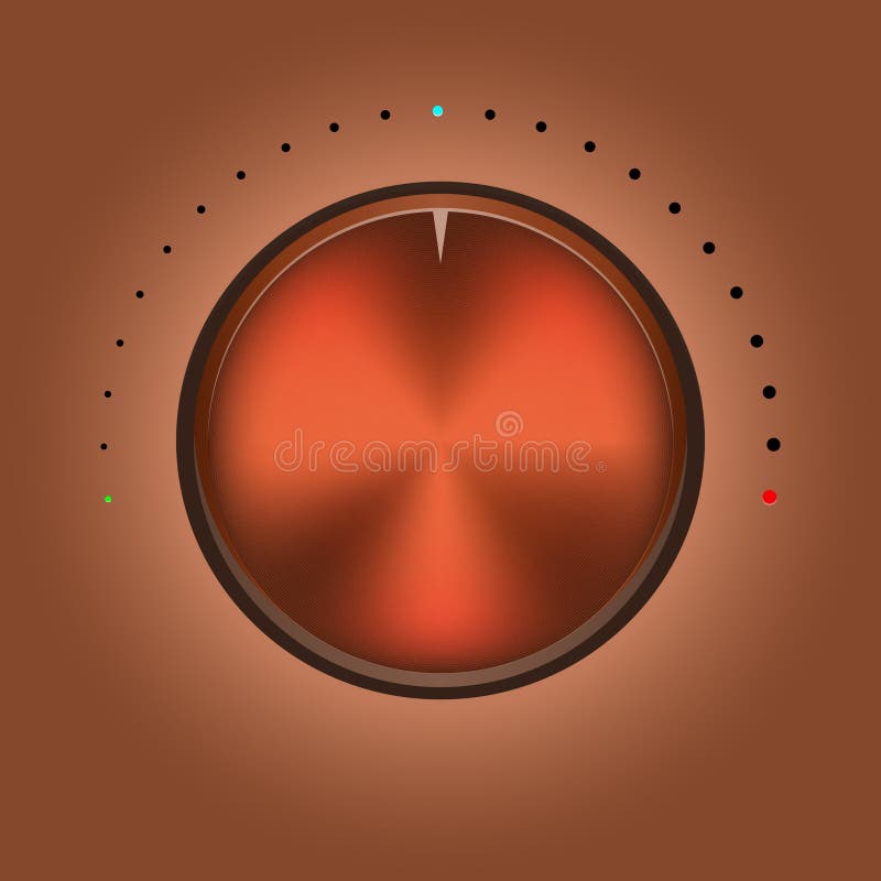 Brushed Metal Knob - Vector Illustration Stock Vector - Illustration of ...