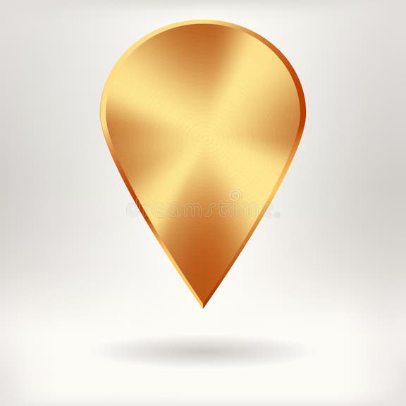 Brushed Metal Map Pointer - Vector Illustration Stock Vector ...