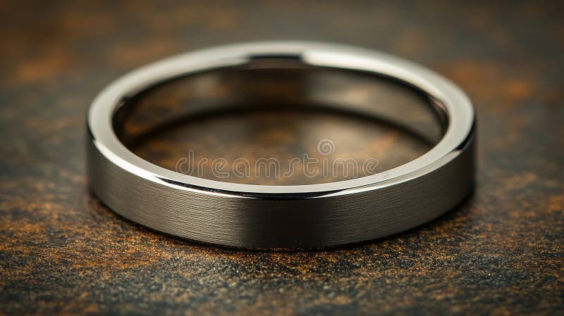 Brushed Metal Mens Wedding Band Ring Design Stock Illustration ...
