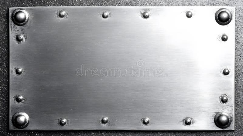 Brushed Metal Plate Background Texture Rivets Royalty Free Image Stock ...