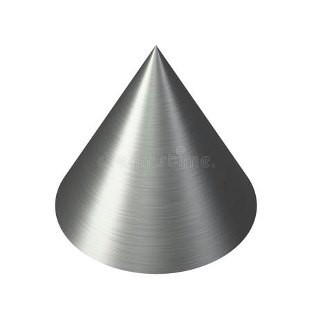 Metal Cone Shiny Brushed Texture Stock Illustration - Illustration of ...