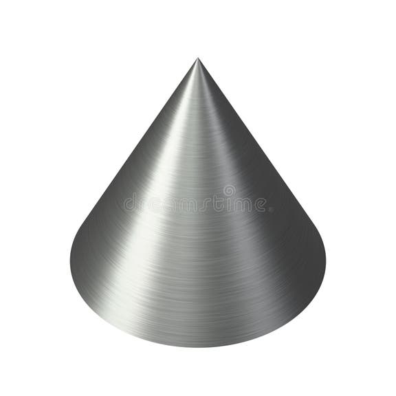 Metal Cone Shiny Brushed Texture Stock Illustration - Illustration of ...