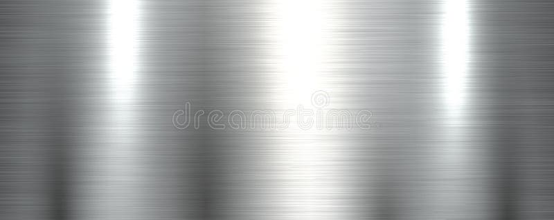 Brushed Metal Steel Texture Background, Shiny Lustrous Silver Chrome ...