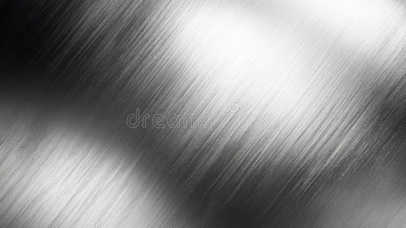 Brushed Metal Surface with Diagonal Lines and Light Reflection Stock ...