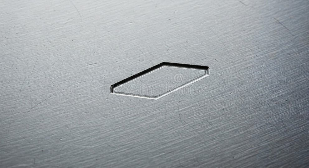 Brushed Metal with a Single Laser Etching Stock Illustration ...