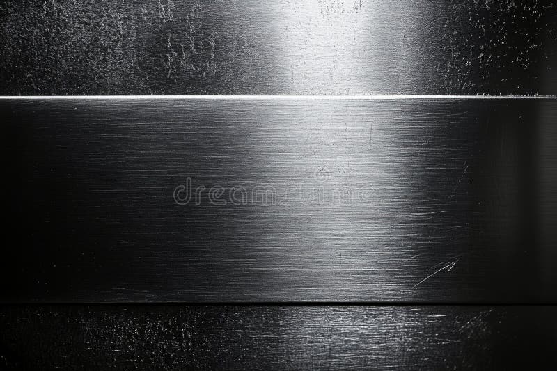 Brushed Metal Surface with Horizontal Texture and Reflective Light ...