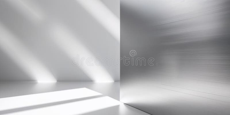 Brushed Metal Surface Reflecting Light and Shadows Stock Photo - Image ...