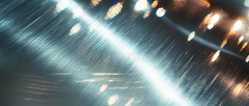 Brushed Metal Surface Reflecting Light with a Smooth, Metallic Sheen ...