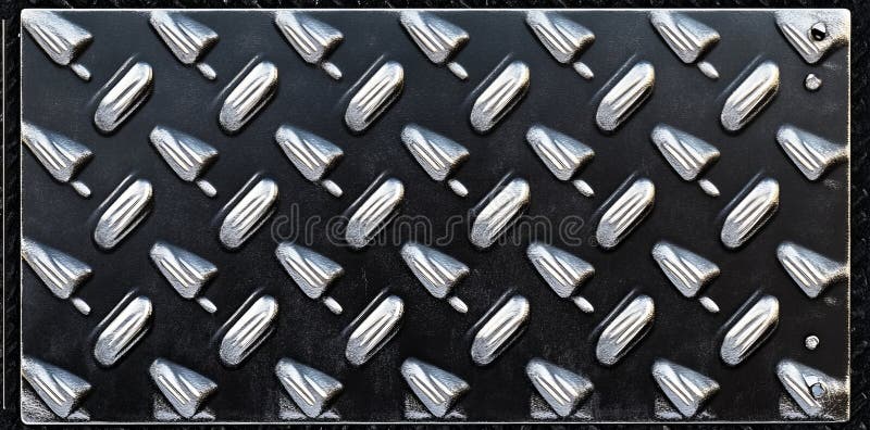 The Brushed Metal Surface Reflects Textures and Lighting Effects in an ...