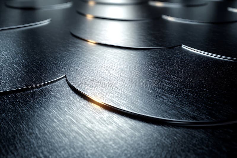 Brushed Metal Surface with Rounded Geometric Pattern Abstract ...