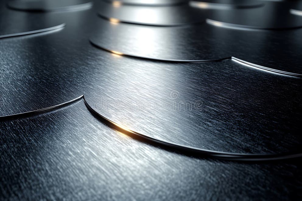 Brushed Metal Surface with Rounded Geometric Pattern Abstract Background Texture Design Stock ...