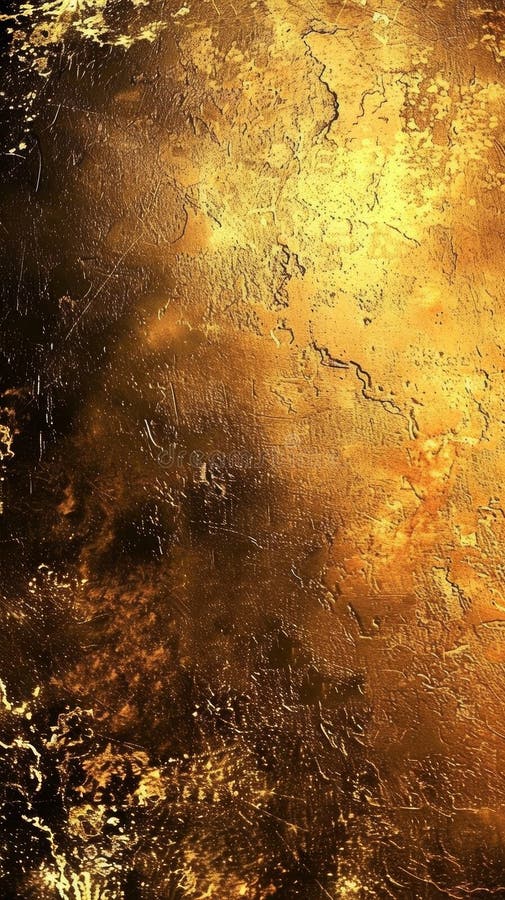 A Brushed Metal Surface with a Vibrant Golden Sheen, Characterized by ...