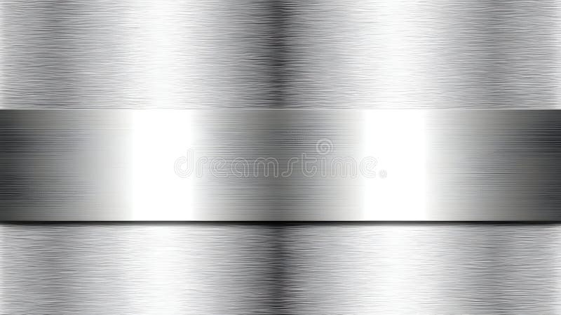 Brushed Metal Texture with a Central Band Stock Illustration ...