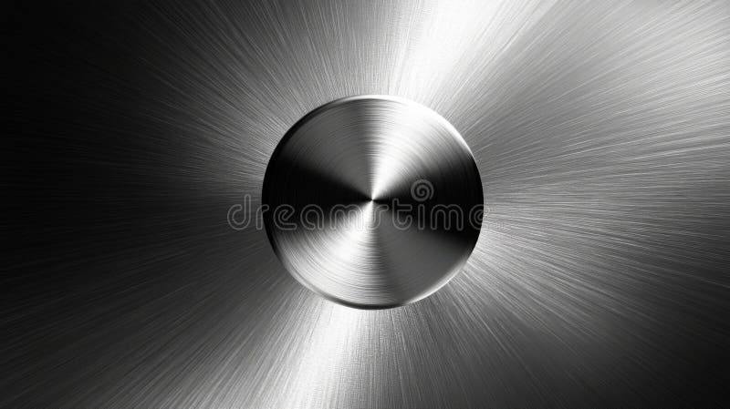 Brushed Metal Texture with Circular Centerpiece Stock Illustration ...