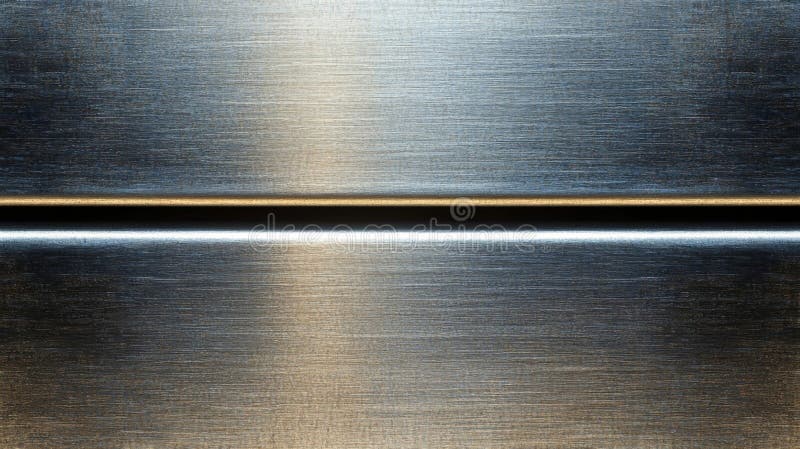 Brushed Metal Texture with Gold Seam Stock Illustration - Illustration ...