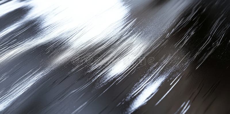 The Brushed Metal Texture on a Reflective Surface is Illuminated Subtly ...