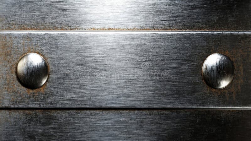 Brushed Metal Texture with Riveted Band Stock Illustration ...