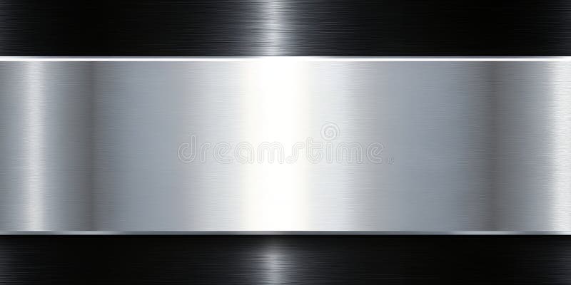 Brushed Metal Texture Sleek Silver and Black Background Design Stock ...
