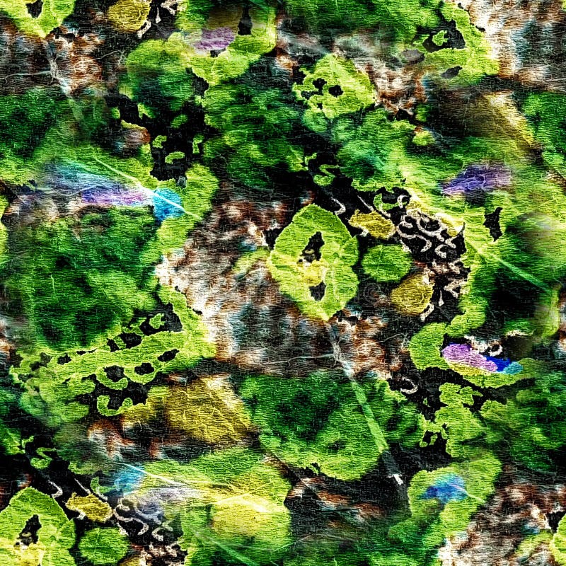 Brushed Seamless Batik. Black Abstract Pattern. Fluid Art Splatter ...