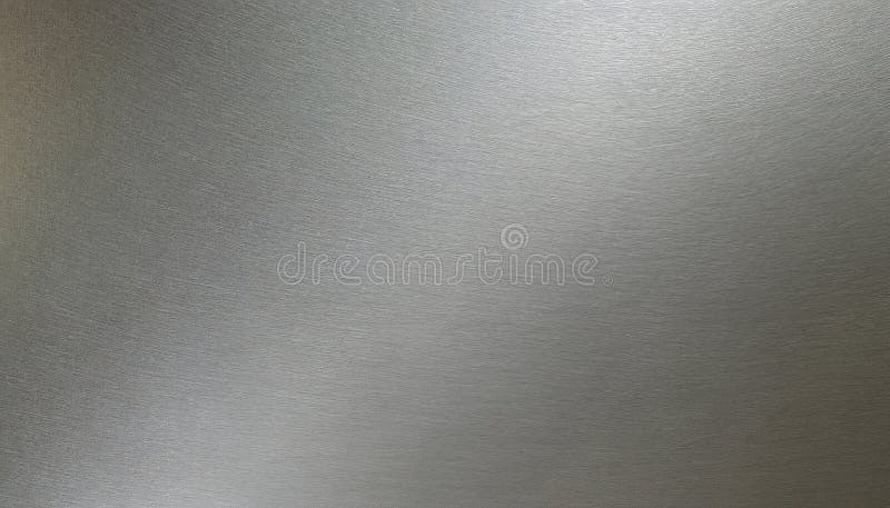 Brushed Silver Metal Surface Reflecting Ambient Light in a Controlled ...