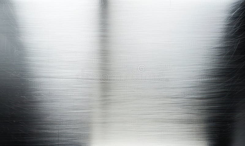 Brushed Silver Metallic Surface with Linear Texture and Light ...