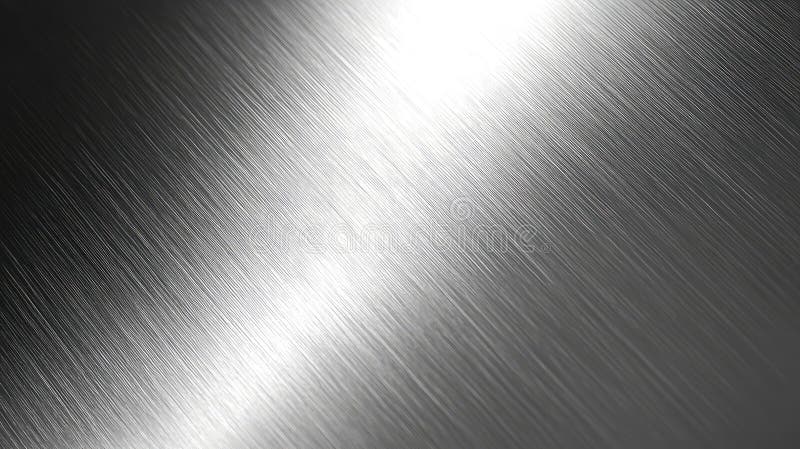 Brushed Stainless Steel Plate with Silver Metal Texture and Light ...