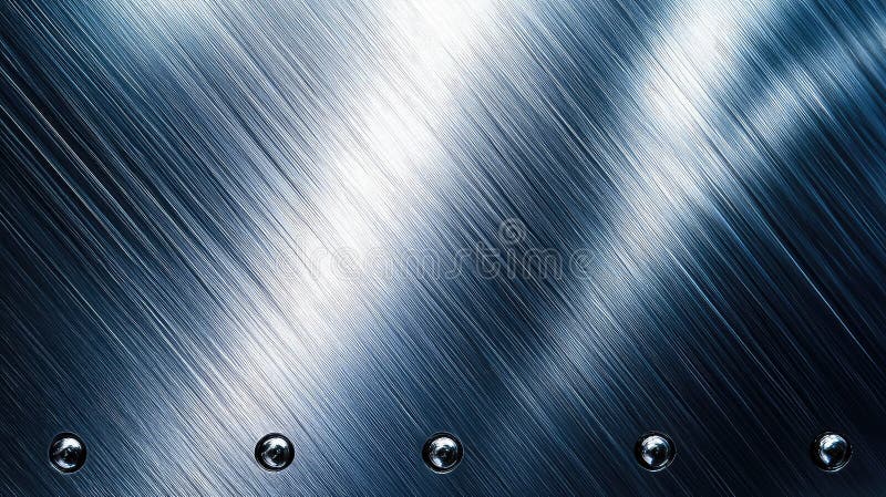 Brushed Stainless Steel Plate with Silver Metal Texture and Light Reflection Stock Image - Image ...