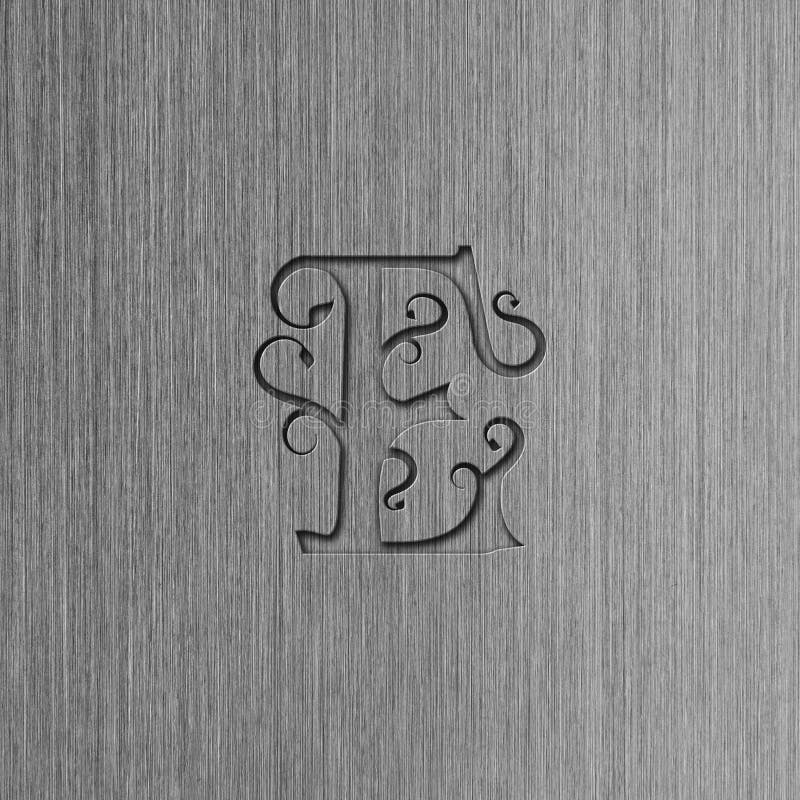 Brushed Steel Texture with the Letter E Stock Image - Image of aluminum ...