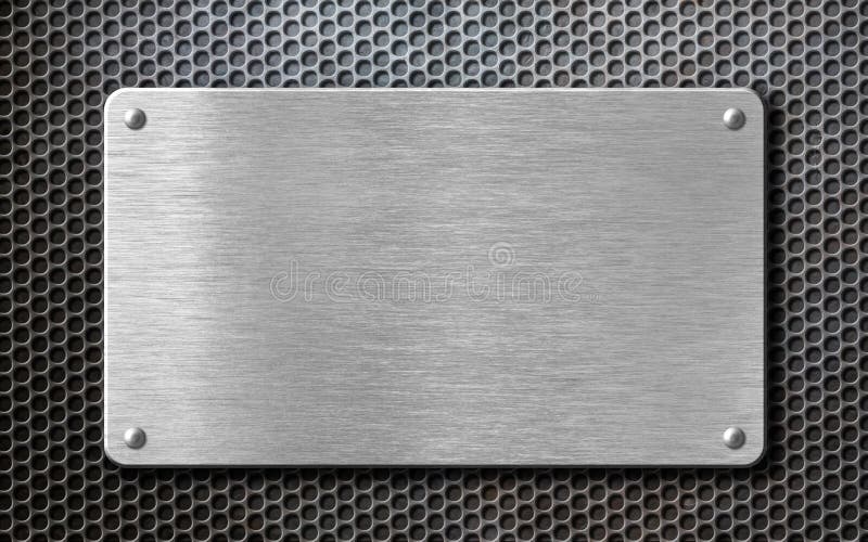 Brushed Steel Metal Plate Background with Rivets Stock Photo - Image of ...