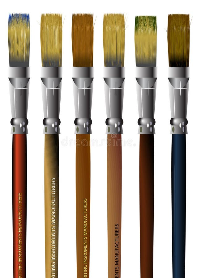 Paint Brushes Illustrations Stock Illustrations – 694 Paint Brushes ...