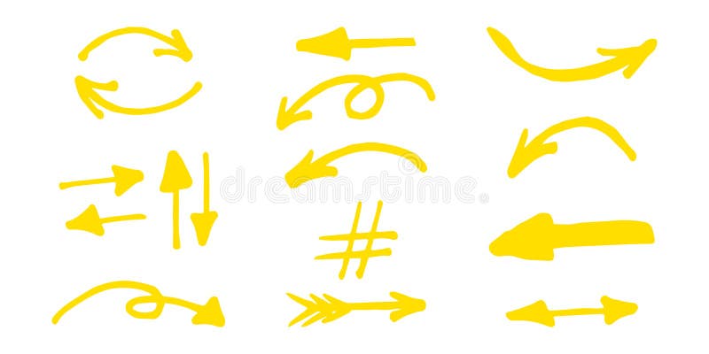 Brushes and Elements for Notes Highlighting Text. Stock Vector ...