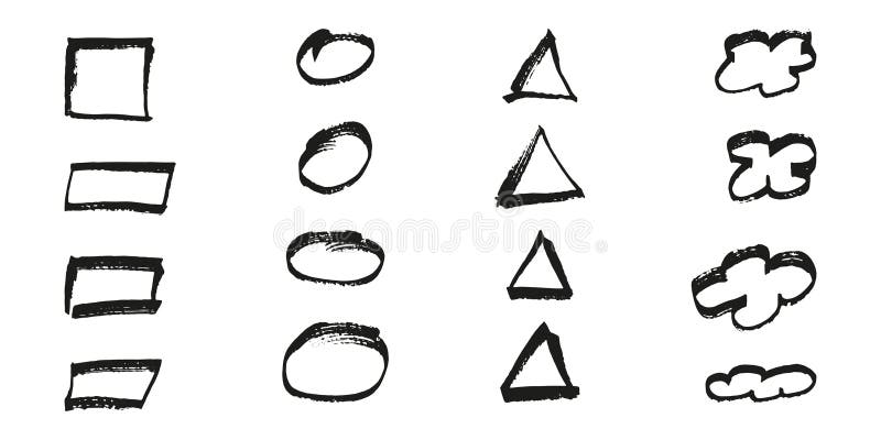 Brushes and Elements for Notes Highlighting Text. Stock Vector ...