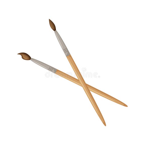 Brushes. an Image of Two Brushes for Drawing. Brushes for Creativity ...