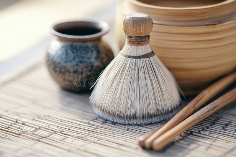Traditional Chinese Calligraphy Tools Gracefully Arranged with Rice ...