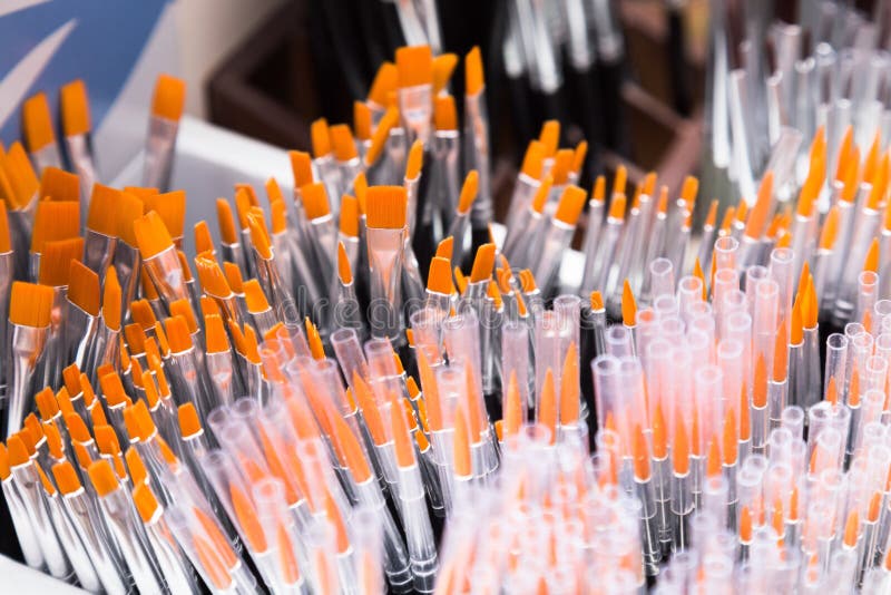 Brushes for Painting in Store Stock Photo - Image of paint, brushes ...