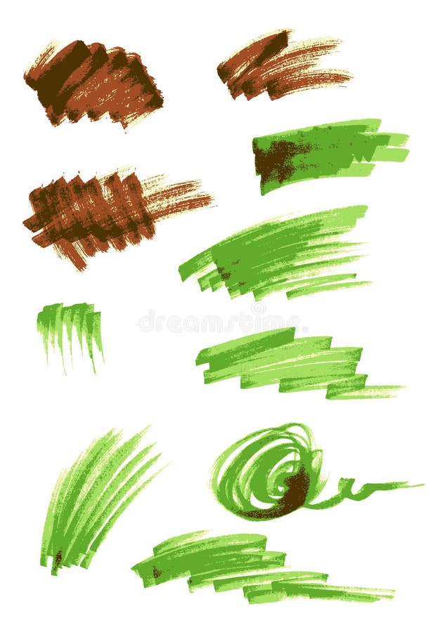 A Set of Hand Drawn Brushes for Graphic Design. Stock Vector ...