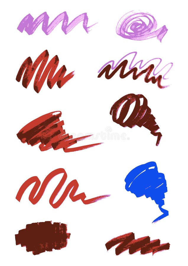 Set of Hand Drawn Brushes for Graphic Design. Stock Vector ...