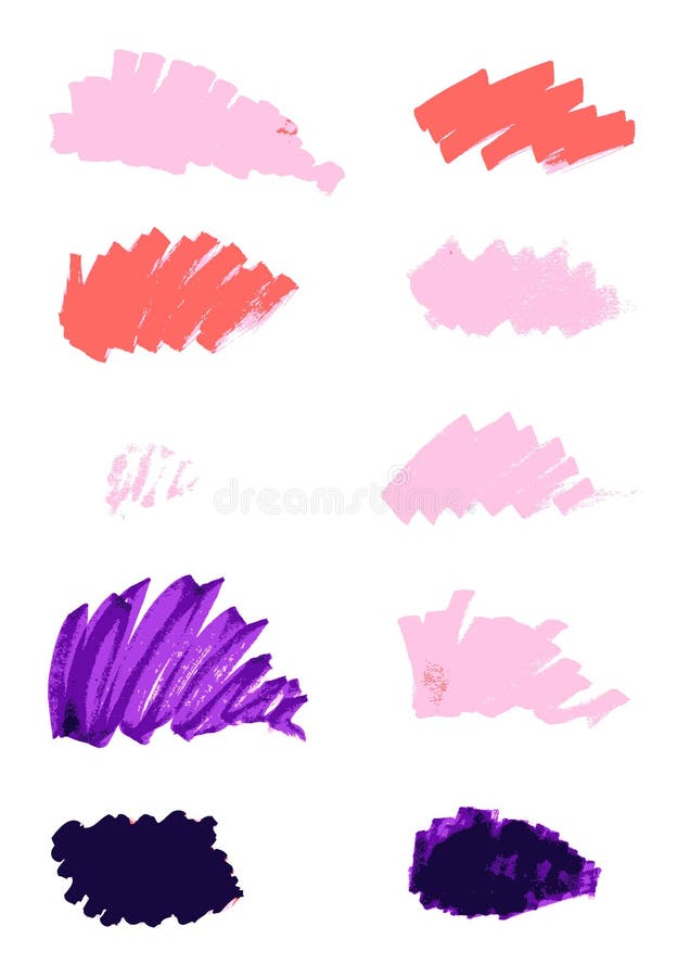 Set of Hand Drawn Brushes for Graphic Design. Stock Vector ...