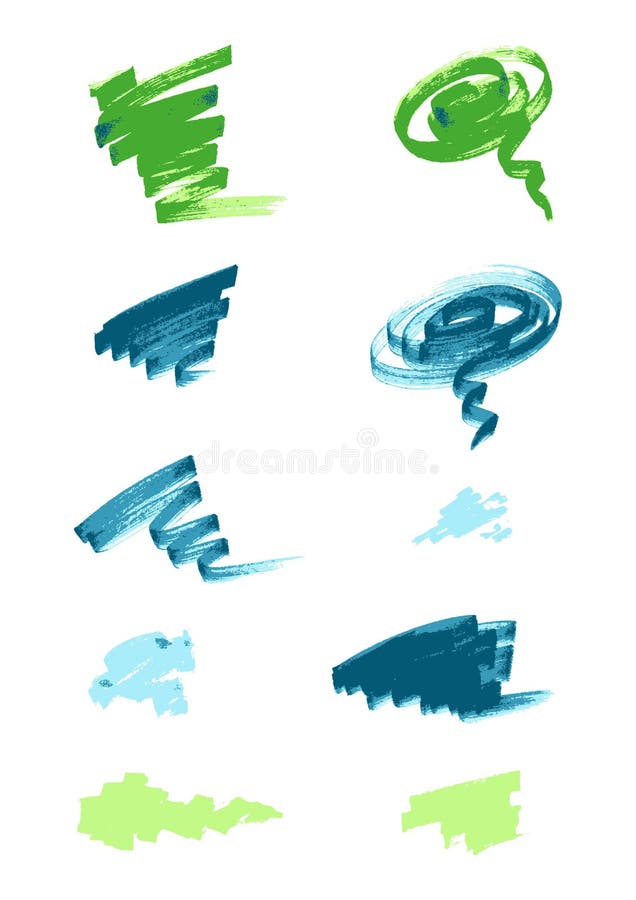 Set of Hand Drawn Brushes for Graphic Design. Stock Vector ...