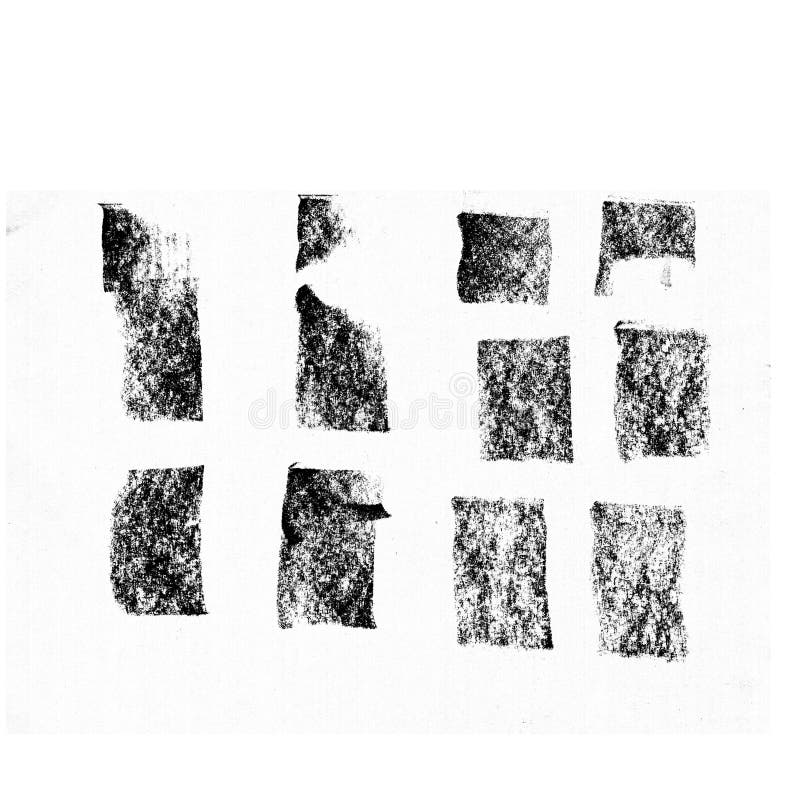 Black Highlight Stripes, Banners Drawn with Chalk, Graphite Pencil ...