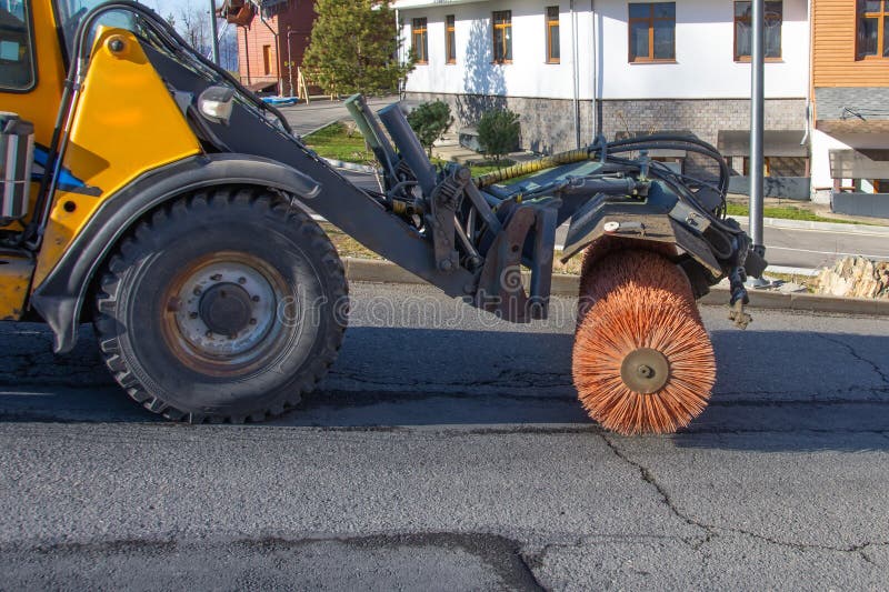 Brushes the Brushes of a Street Cleaning Machine Stock Image - Image of ...