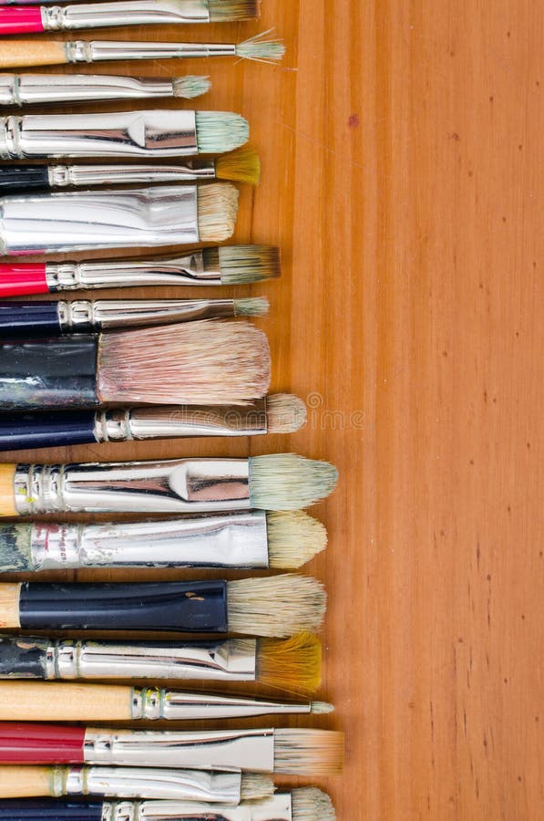 Brushes stock photo. Image of individuality, paint, hobbies - 32487996