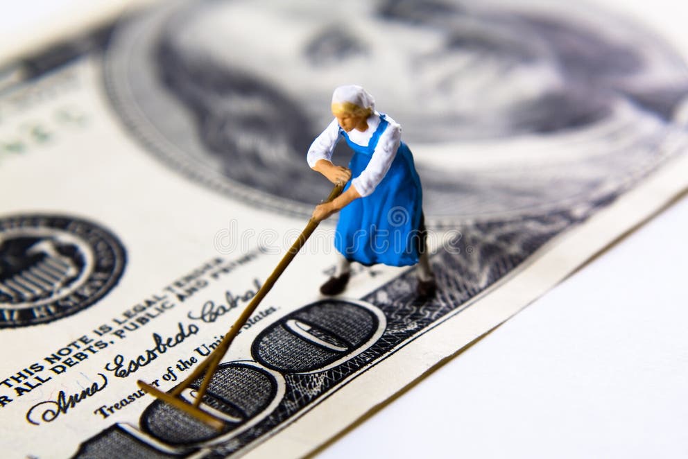 Brushing money stock photo. Image of dusting, bill, dollar - 11762602